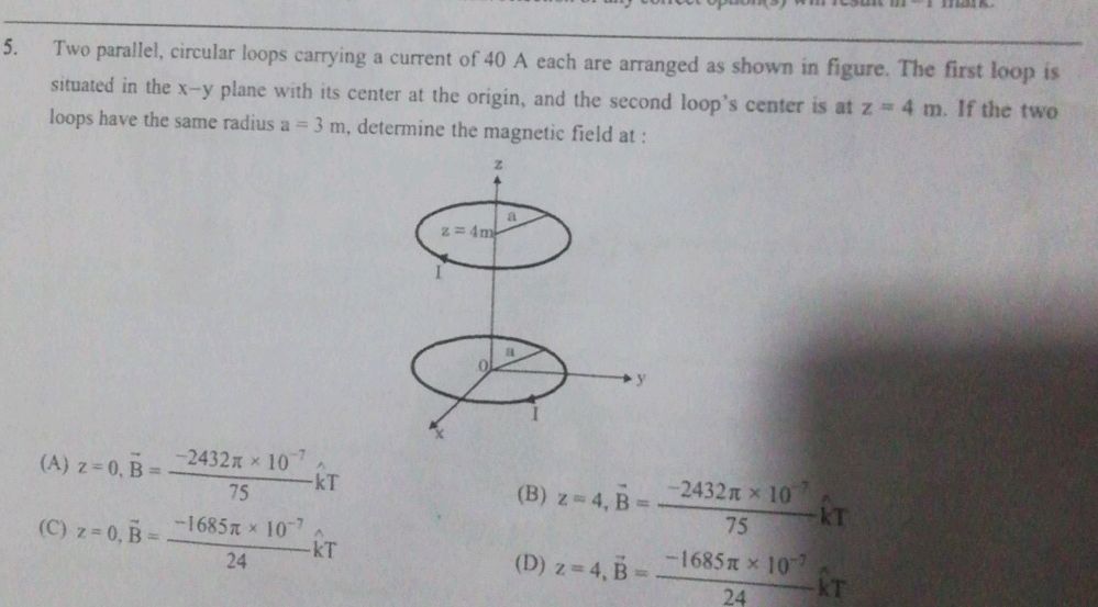 Two parallel, circular loops carrying a | StudyX