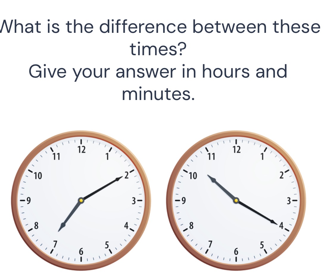 What is the difference between these times? | StudyX
