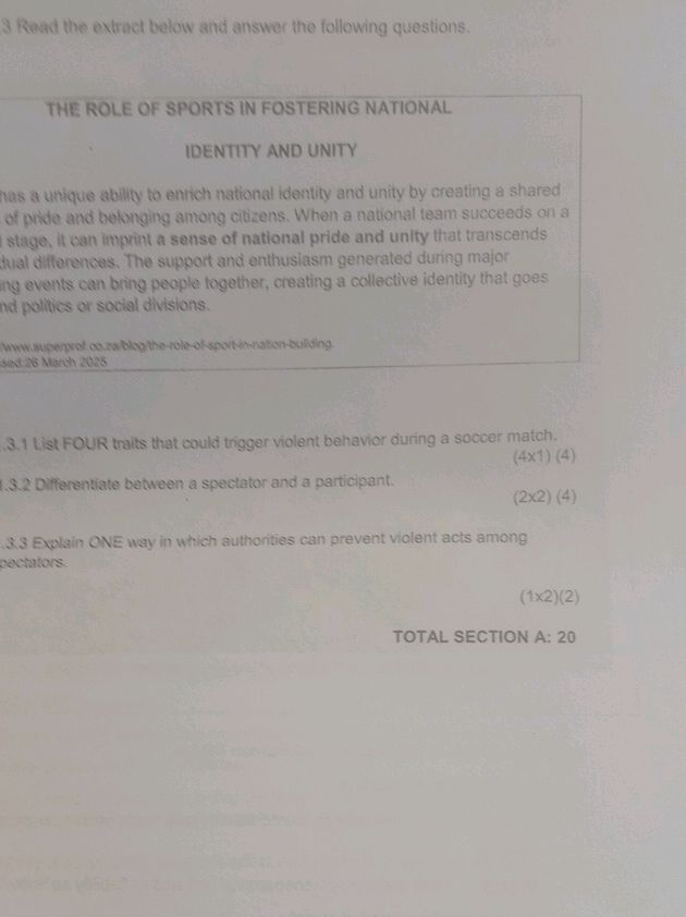 3 Read the extract below and answer the | StudyX