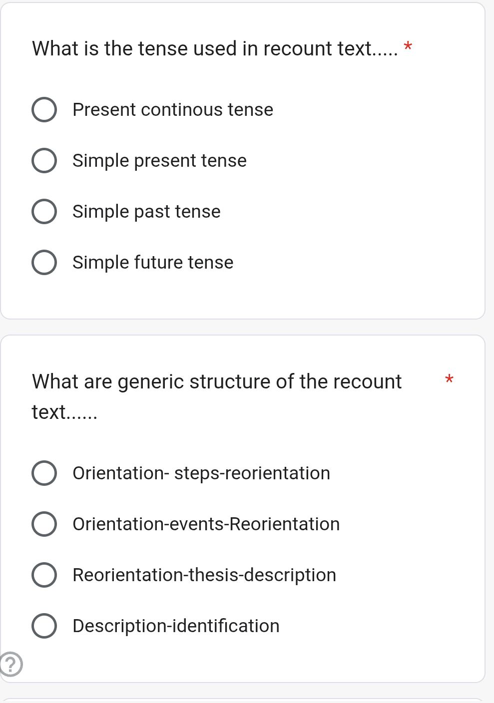 What is the tense used in recount text..... | StudyX