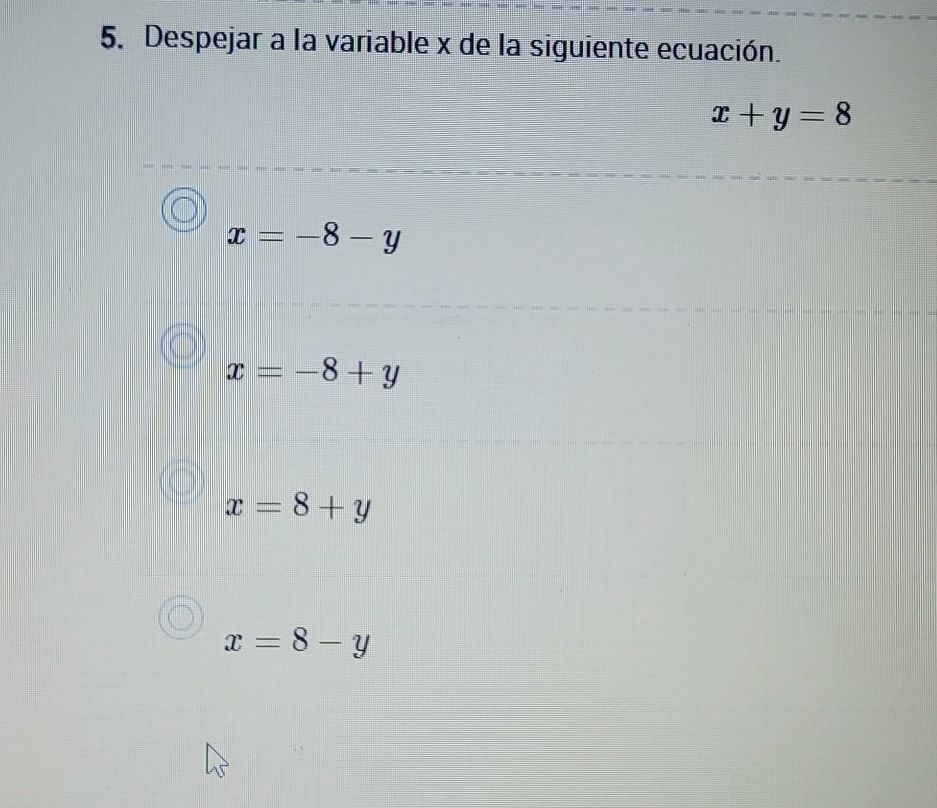 5. Despejar a la variable x de la siguiente | StudyX