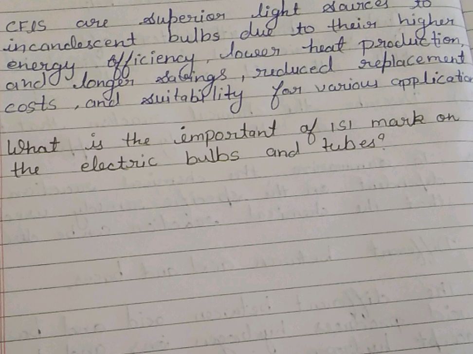 What is the important of ISI mark on the | StudyX