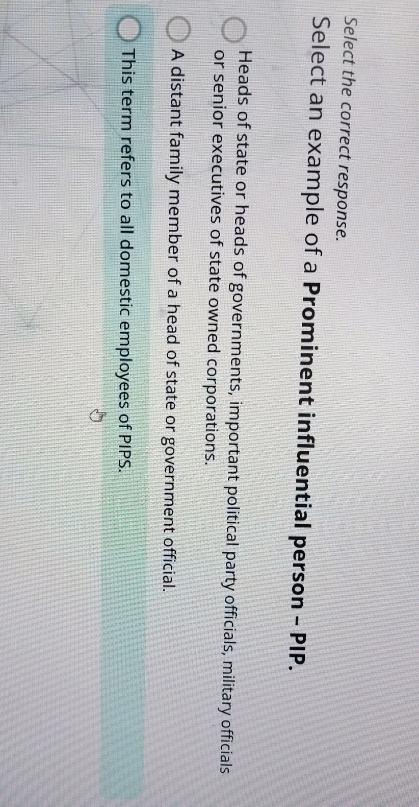 Select the correct response. Select an | StudyX