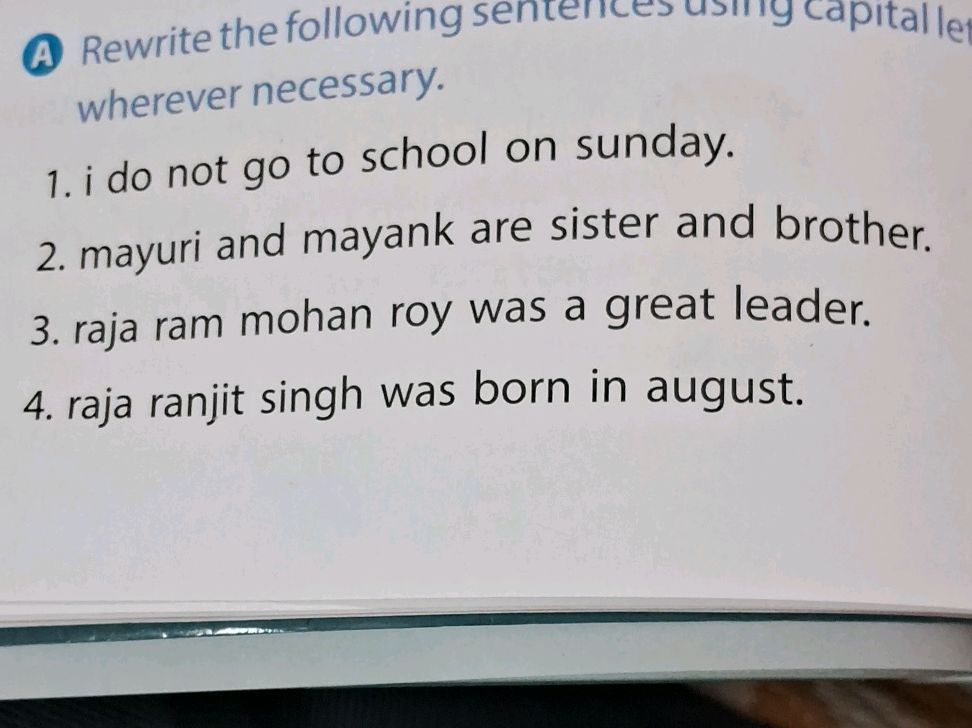 Rewrite the following sentences using | StudyX