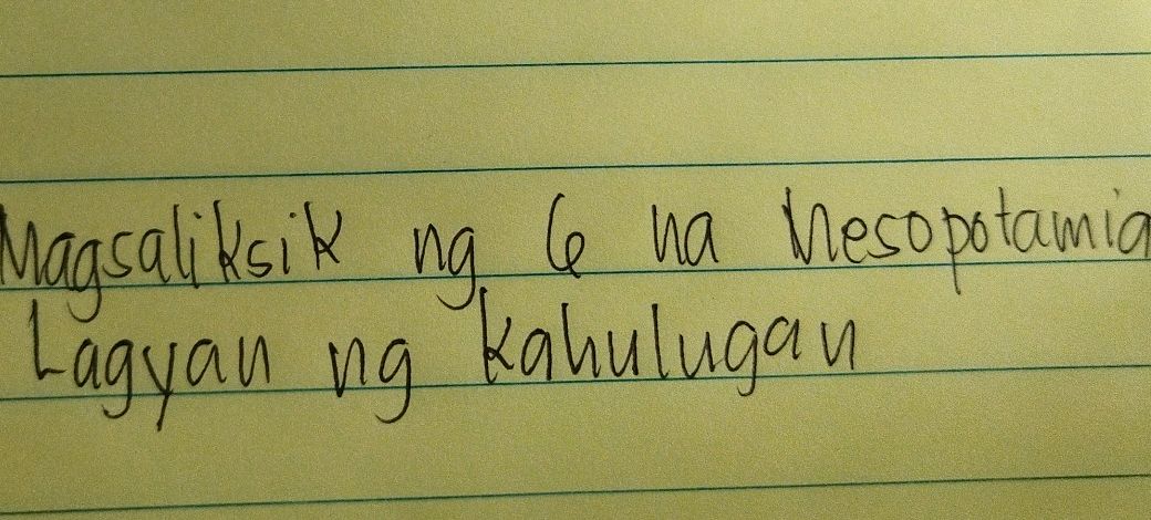 Magsaliksik ng 6 na Mesopotamia Lagyan ng | StudyX