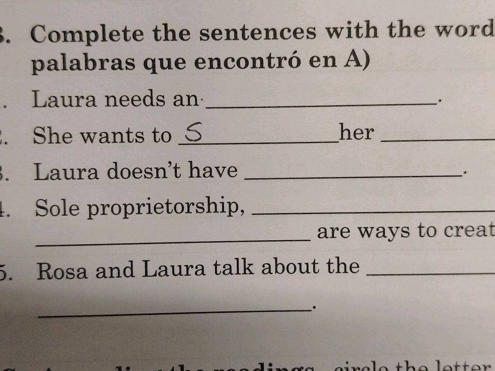 Complete the sentences with the word | StudyX