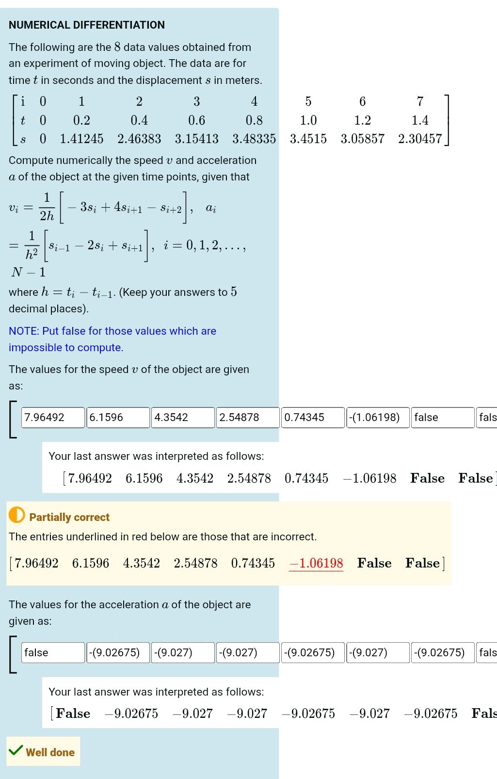 NUMERICAL DIFFERENTIATION The following are | StudyX