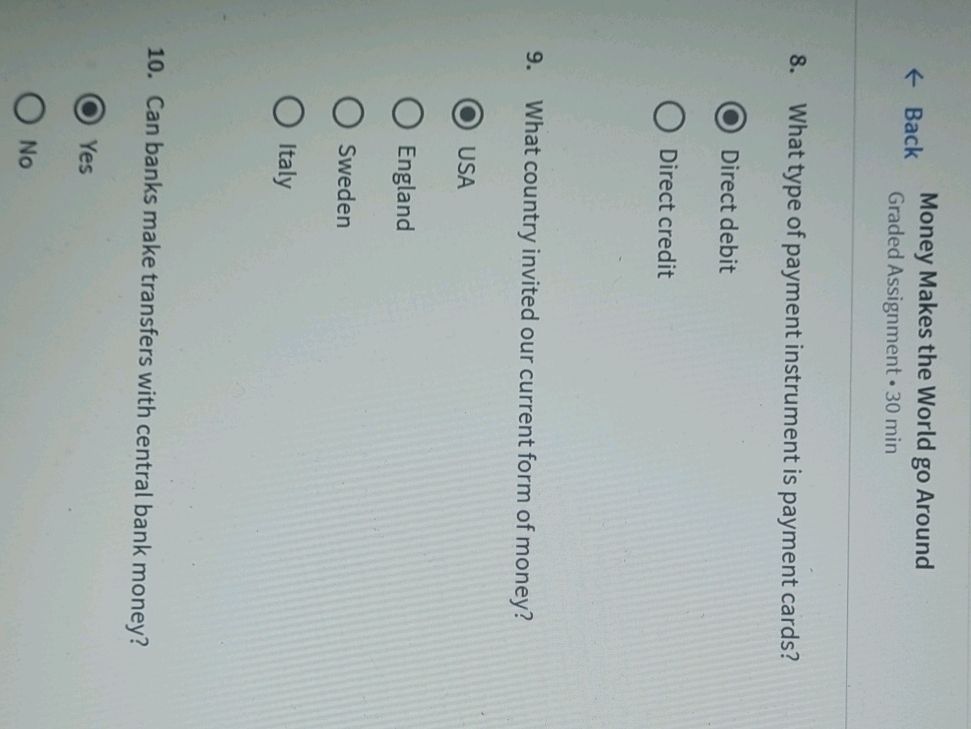 8. What type of payment instrument is | StudyX