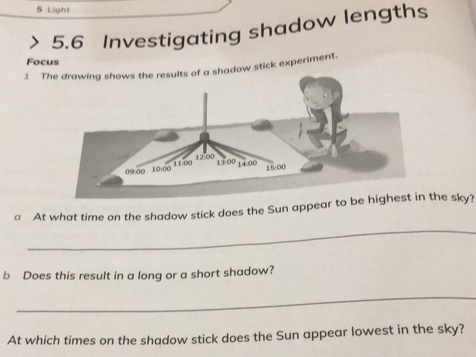 1 The drawing shows the results of a shadow | StudyX
