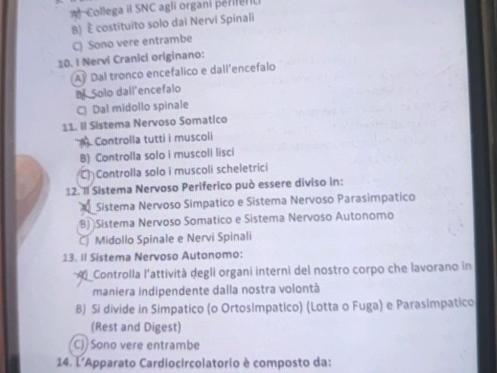 10. I Nervi Cranici originano: (A) Dal | StudyX