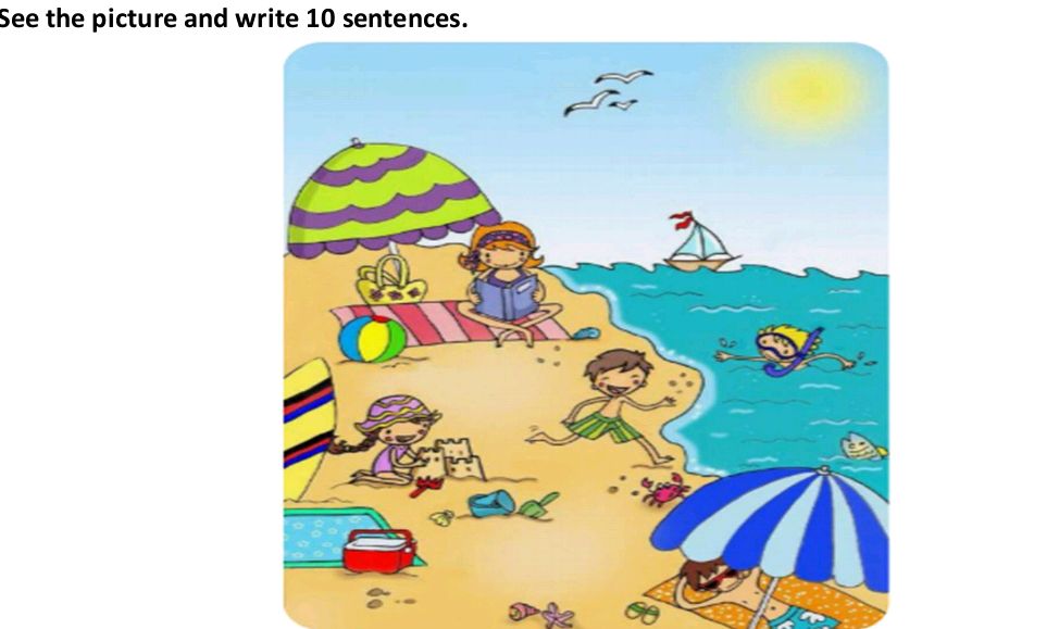 Write sentences using words from picture | StudyX