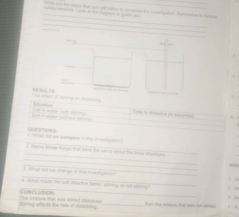 RESULTS: The effect of stirring on | StudyX
