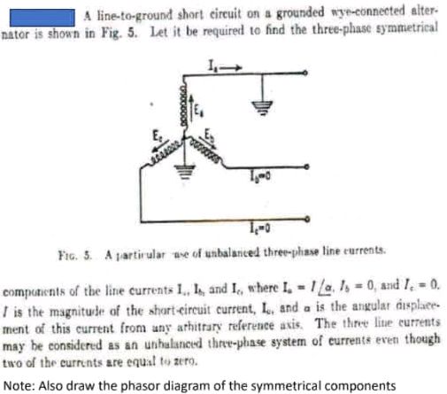 A line-to-ground short circuit on a grounded | StudyX
