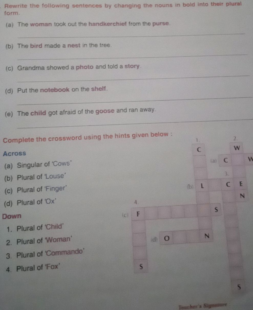 Rewrite the following sentences by changing | StudyX