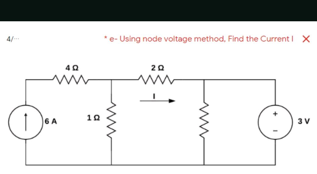 Using node voltage method, Find the Current | StudyX