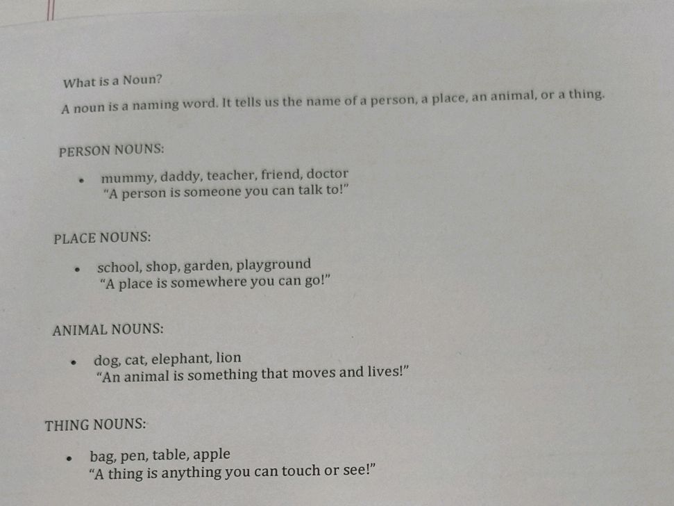 What is a Noun? A noun is a naming word. It | StudyX