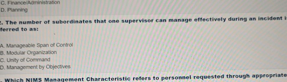 2. The number of subordinates that one | StudyX