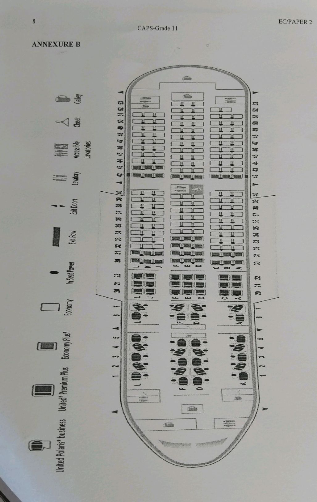 The image is a diagram of an airplane's | StudyX