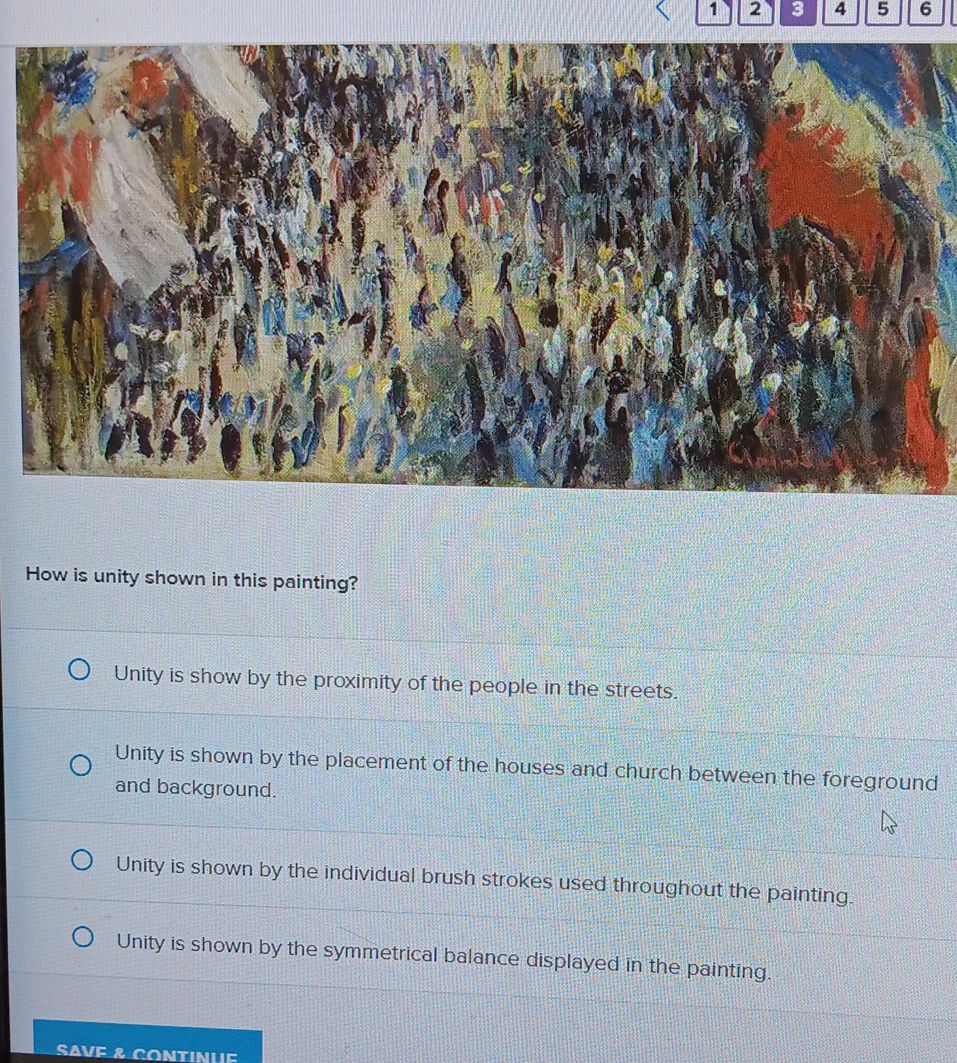 How is unity shown in this painting? Unity | StudyX