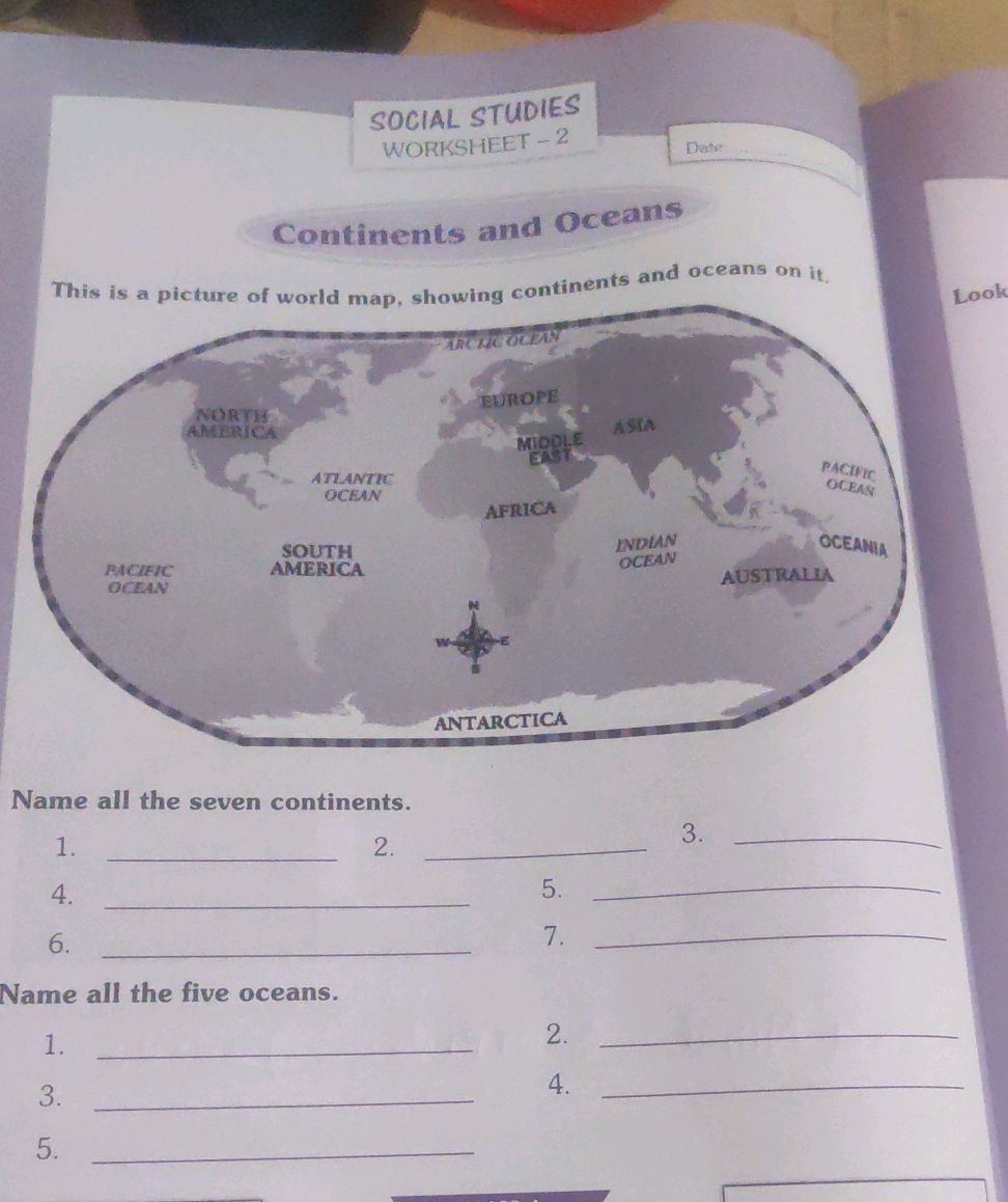 This is a picture of world map, showing | StudyX