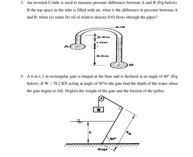 3. An inverted U-tube is used to measure | StudyX
