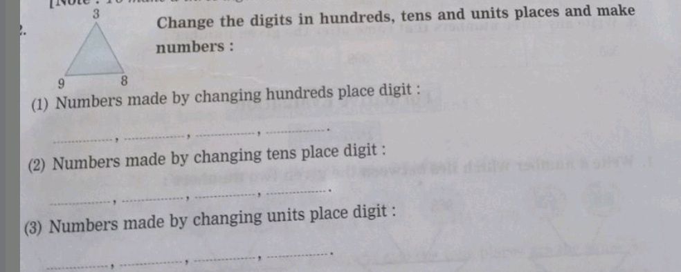 Change the digits in hundreds, tens and | StudyX