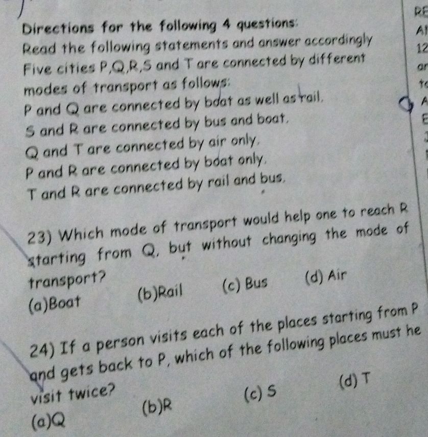Directions for the following 4 questions: | StudyX