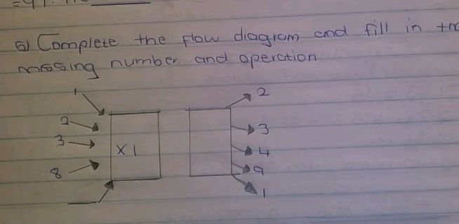 5) Complete the flow diagram and fill in the | StudyX