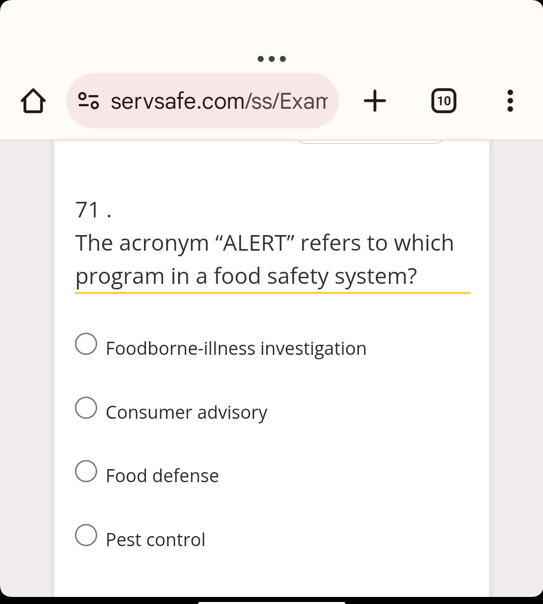 71. The acronym “ALERT” refers to which | StudyX