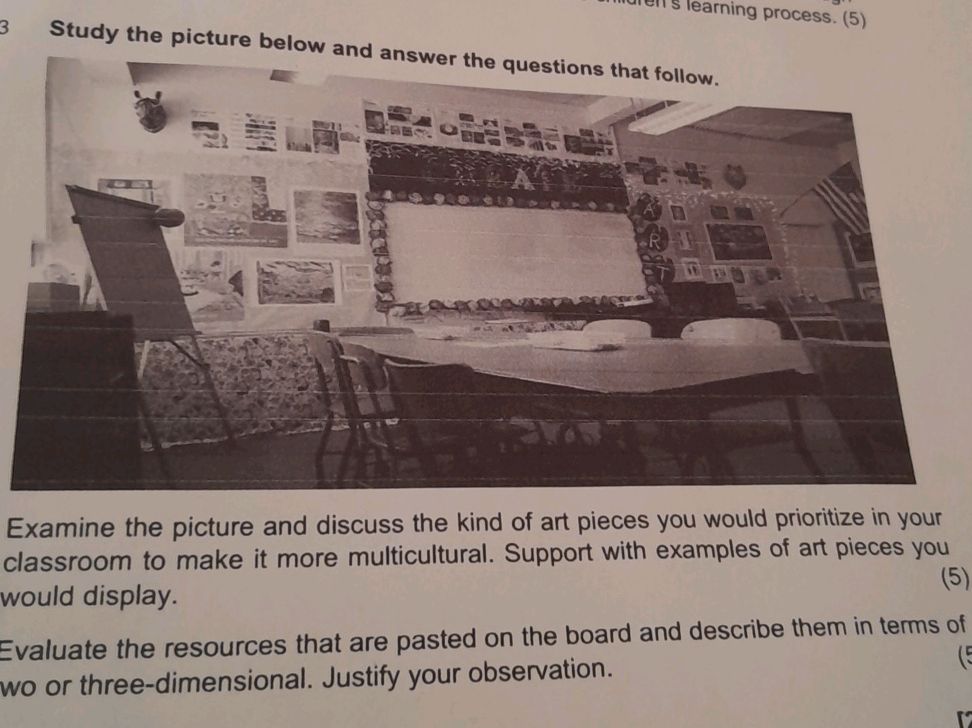 Study the picture below and answer the | StudyX