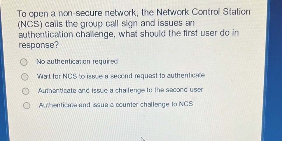To open a non-secure network, the Network | StudyX