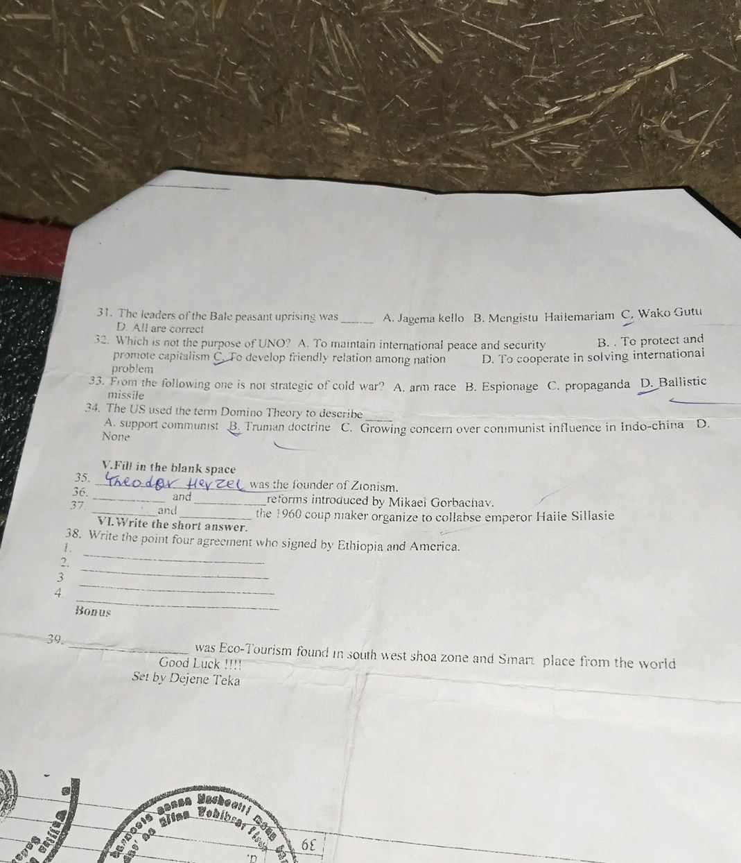 31. The leaders of the Bale peasant uprising | StudyX