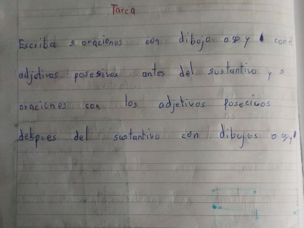 Escriba 5 oraciones con dibujo o soy y con | StudyX