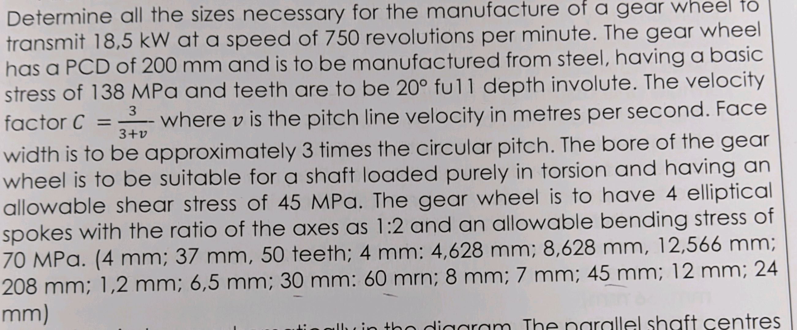 Determine all the sizes necessary for the | StudyX