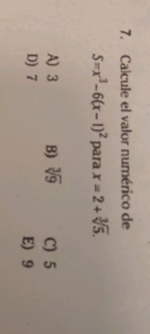 7. Calcule el valor numérico de | StudyX