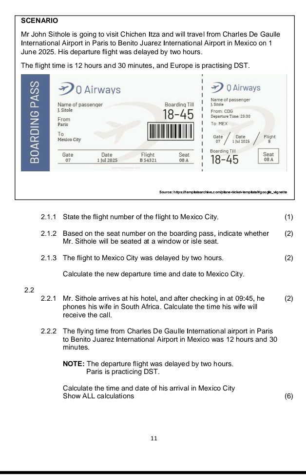 SCENARIO Mr John Sithole is going to visit | StudyX