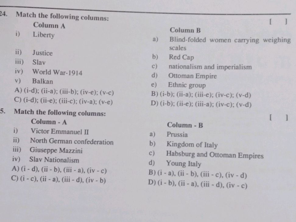 24. Match the following columns: Column A | | StudyX
