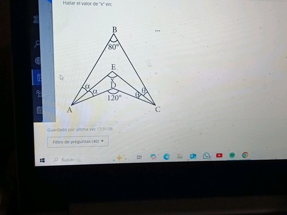 Hallar el valor de "x" en: ```latex B = | StudyX