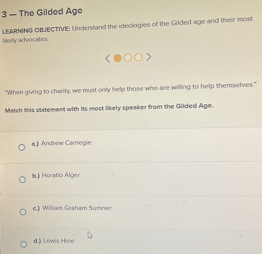 3 - The Gilded Age LEARNING OBJECTIVE: | StudyX