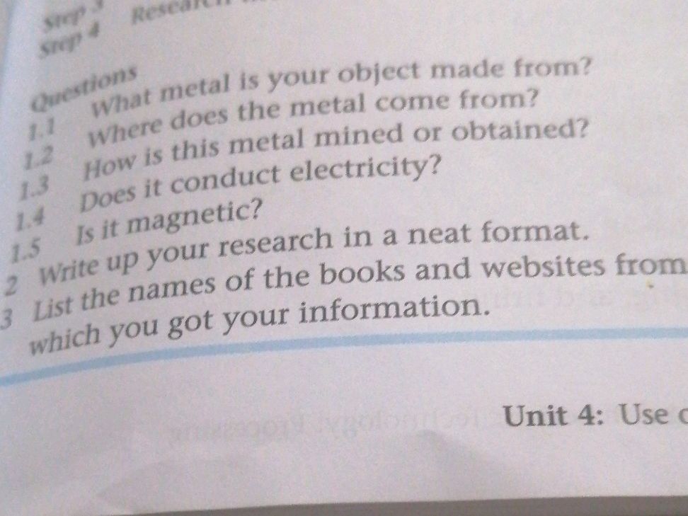 What metal is your object made from? Where | StudyX