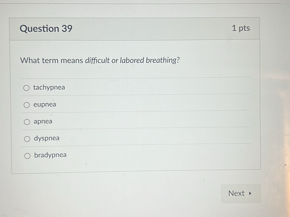 What term means difficult or labored | StudyX