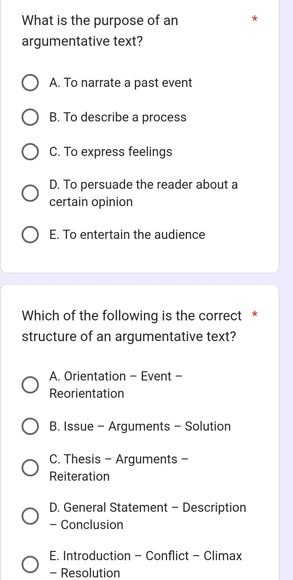 What is the purpose of an argumentative | StudyX