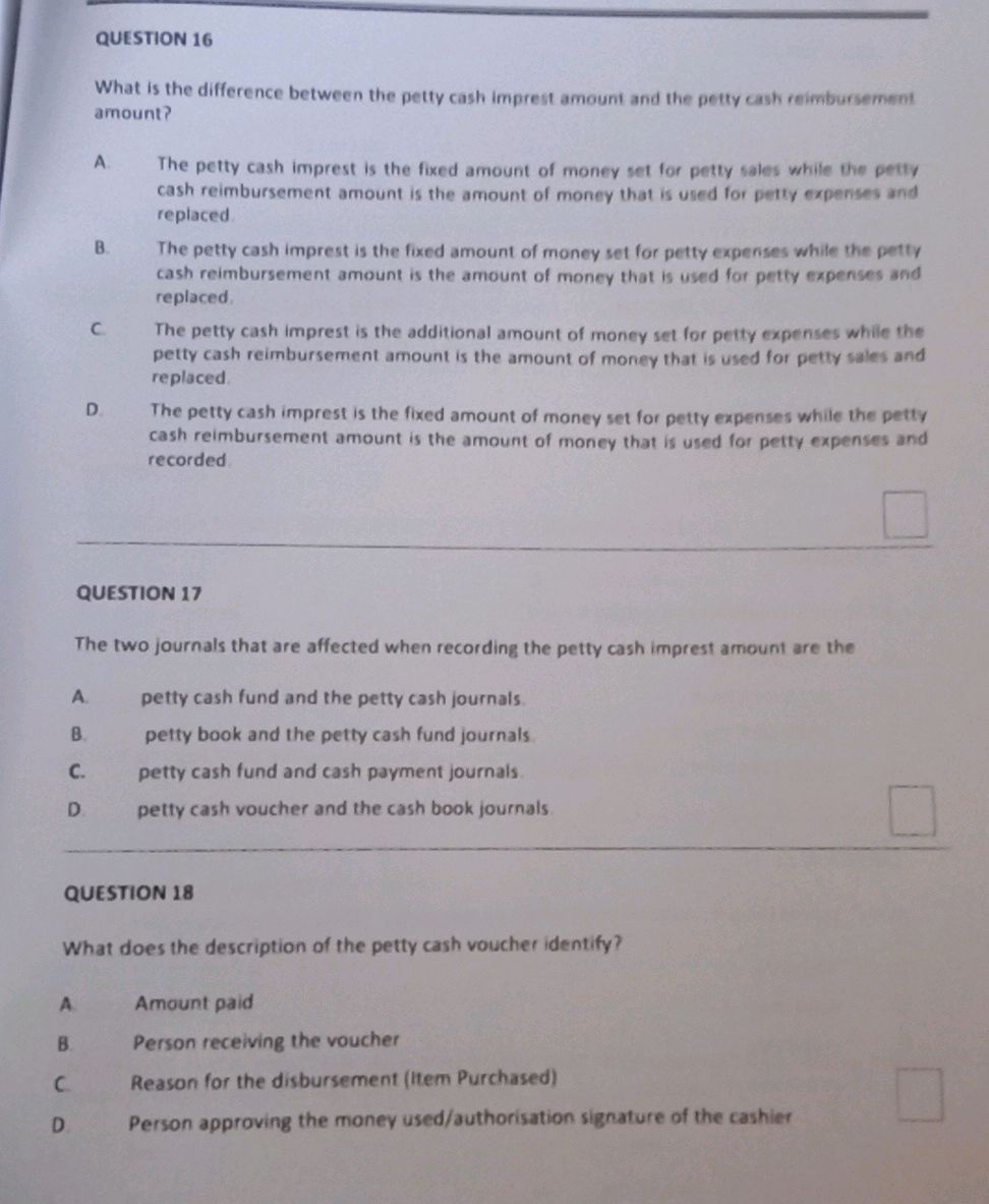 QUESTION 16 What is the difference between | StudyX