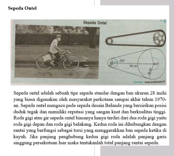 Jika panjang penghubung kedua gigi roda | StudyX