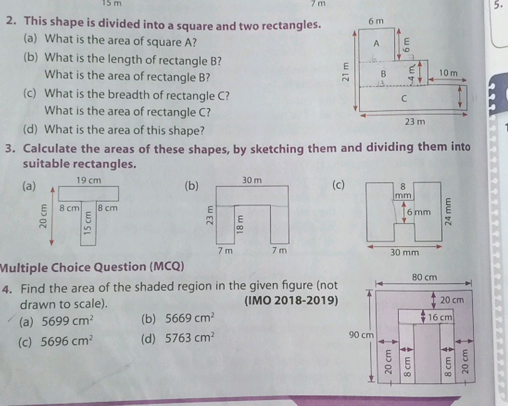 2. This shape is divided into a square and | StudyX