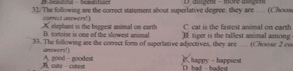 32. The following are the correct statement | StudyX