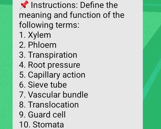 Instructions: Define the meaning and | StudyX