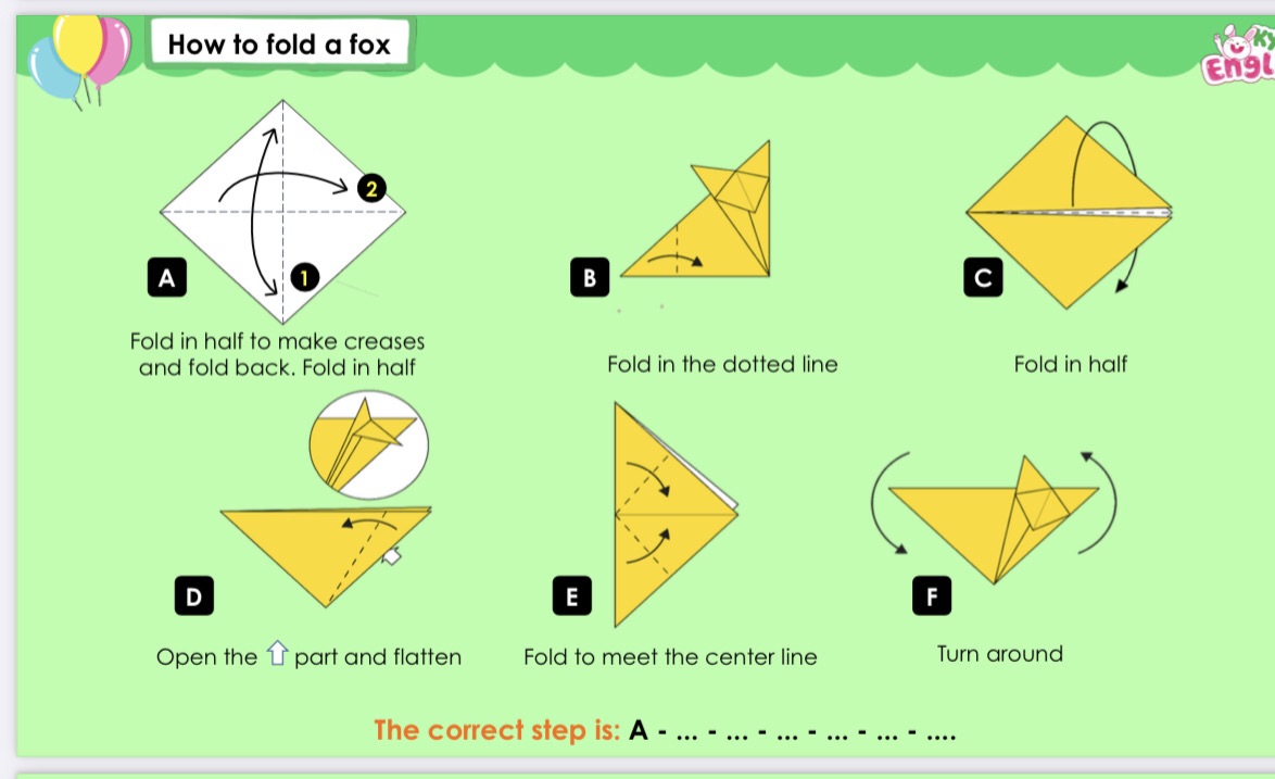 How to fold a fox A Fold in half to make | StudyX