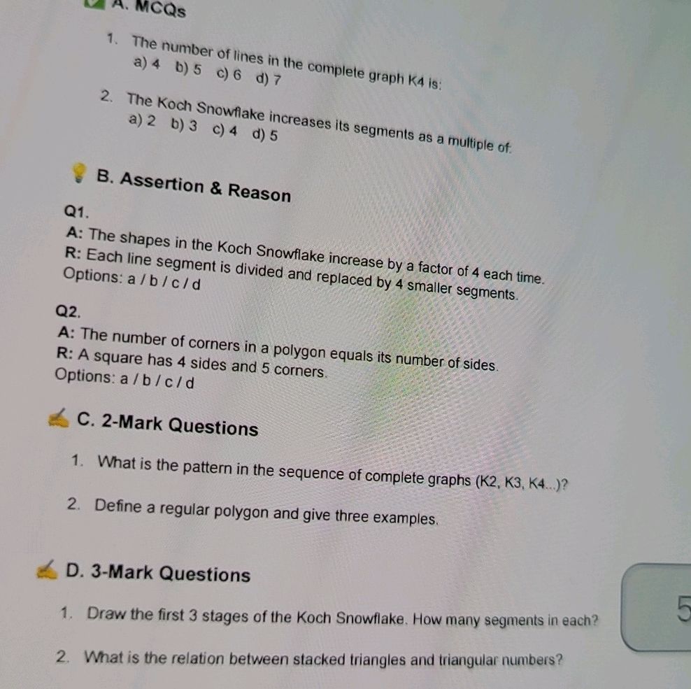 1. The number of lines in the complete graph | StudyX