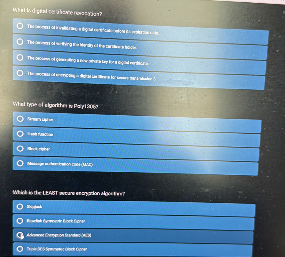 What is digital certificate revocation? The | StudyX